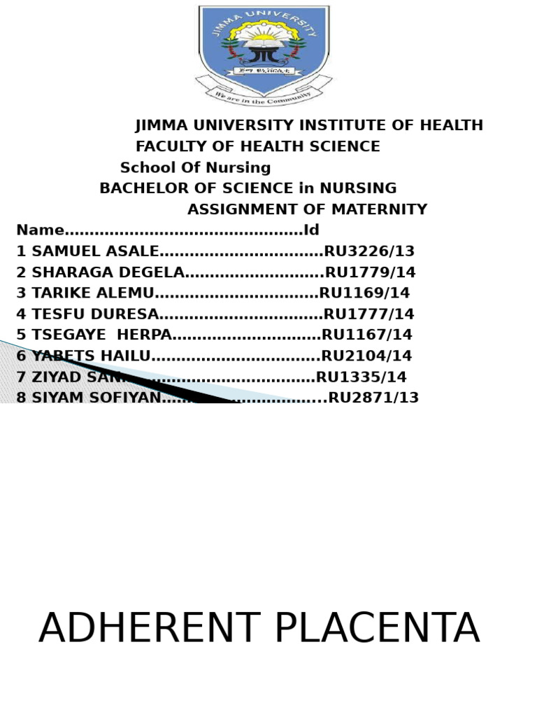 Understanding Adherent Placenta Types | PDF | Medical Specialties ...
