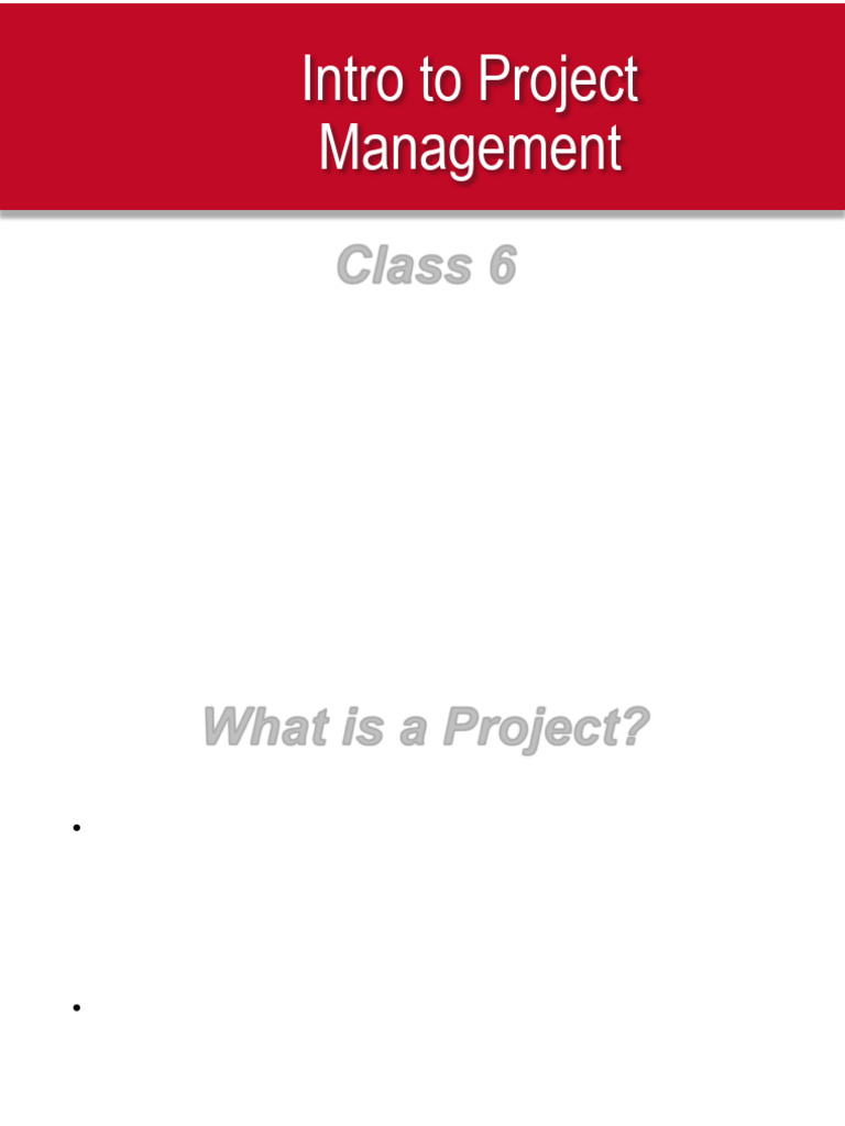 intro to project management | PDF | Project Management