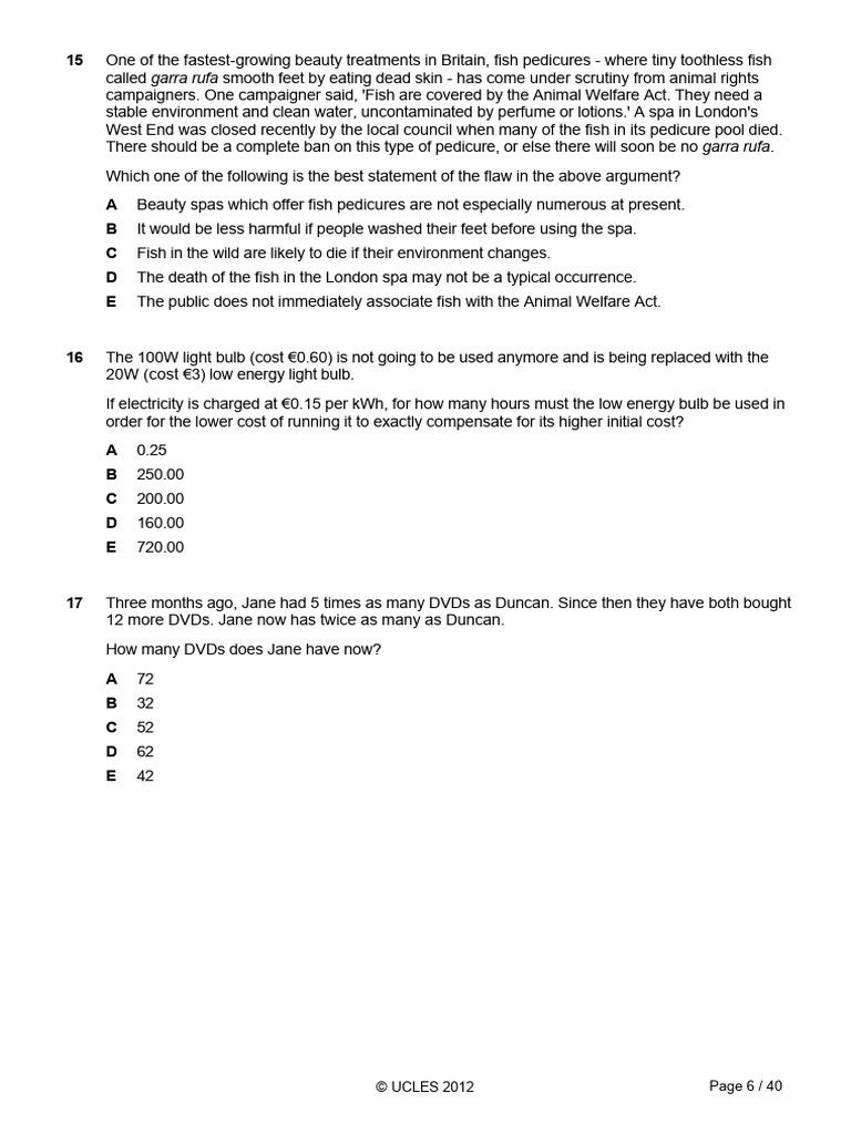 Imat Past Paper 2012 - Part2 | PDF | Obesity | Multilingualism