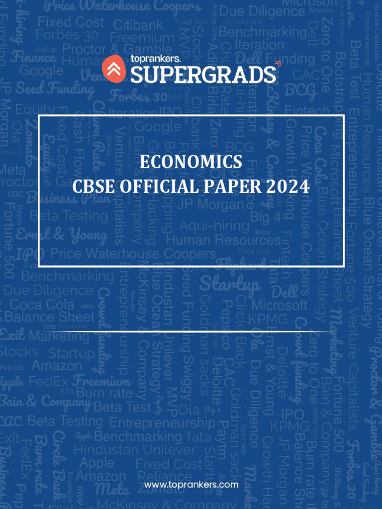 Cbse Official Paper 2024 Economics Paper I 02807692d18ea | PDF ...