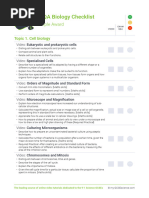 AQA GCSE Biology Paper 1 Topics List | PDF | Biology | Bacteria