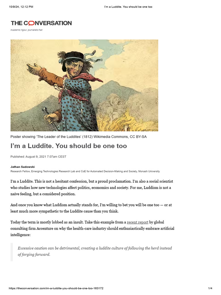I’m a Luddite. You Should Be One Too | PDF