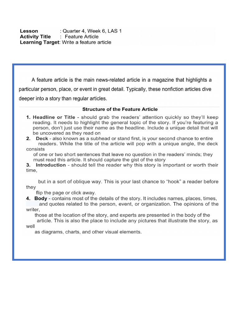 ENGLISH 5 Q4 - Learning Activity Sheet LAS | PDF