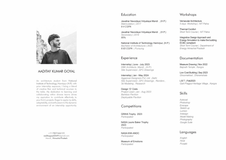 Aaditay Kumar Goyal CV | PDF