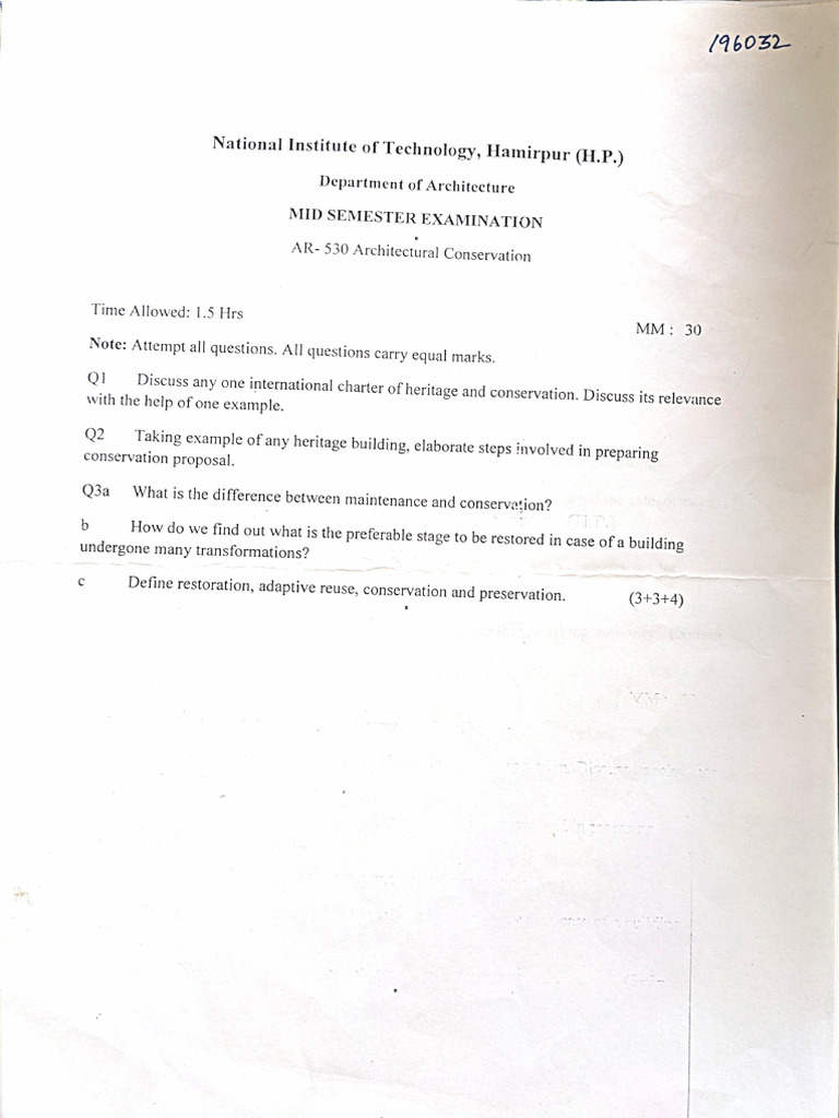 Mid + End Term Question Paper 2023 | PDF
