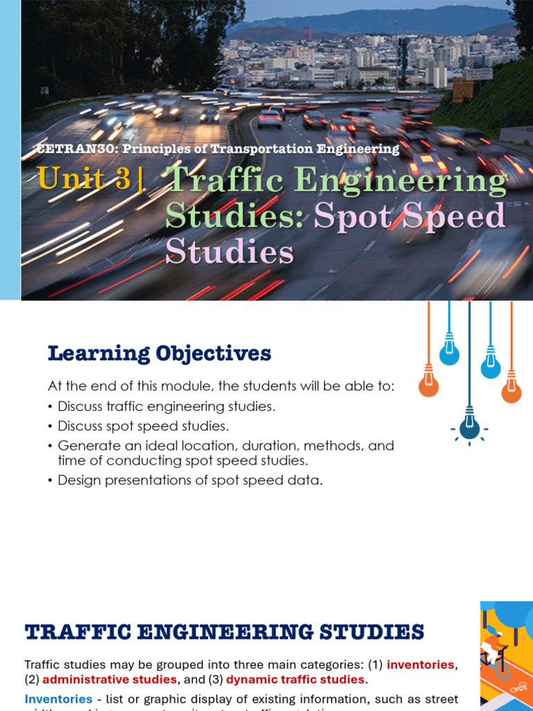 L03. Spot Speed Studies | PDF | Mode (Statistics) | Median
