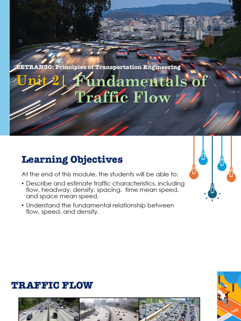 L02. Fundamentals of Traffic Flow | PDF | Traffic | Transport ...