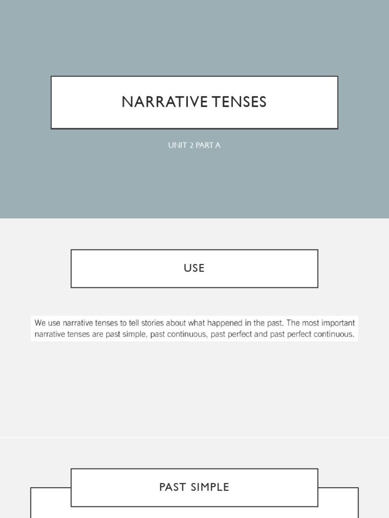 2a Narrative Tenses | PDF