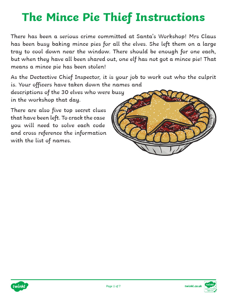 Mince Pie Thief Mystery-2 | PDF | Christmas | Odin
