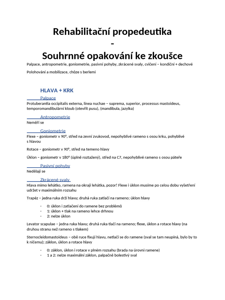 Skripta - Opakování K Praktické Zkoušce | PDF