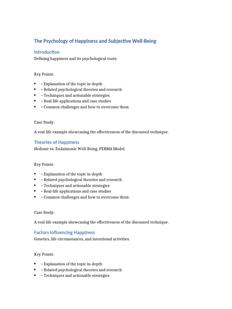 The_Psychology_of_Happiness_and_Subjective_Well-Being | PDF | Happiness ...