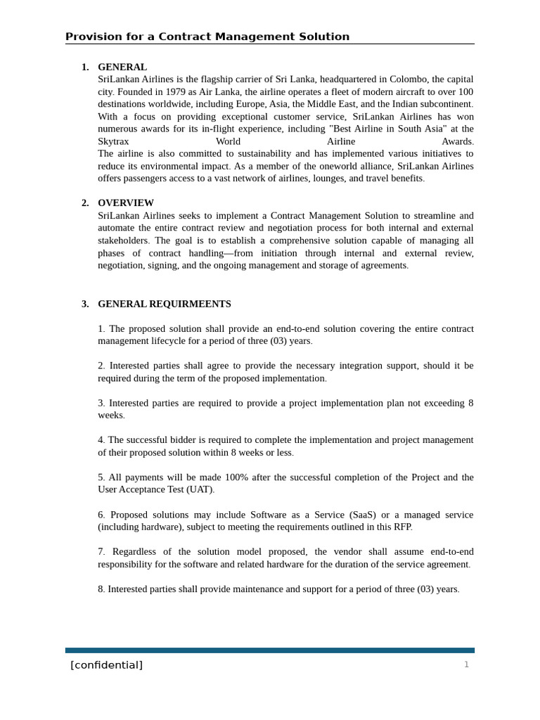 RFP - Contract Management Solution - SCOPE OF WORK | PDF | Computer Security | Security