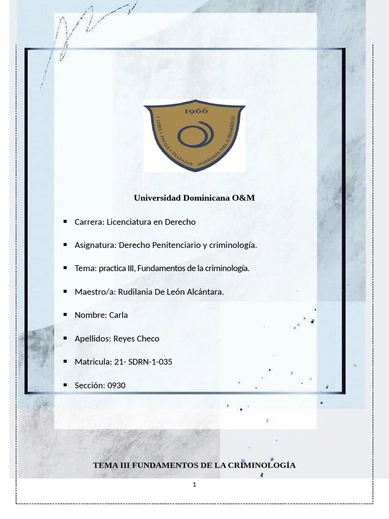 Fundamentos de Criminología | PDF | Criminología | Ciencia forense