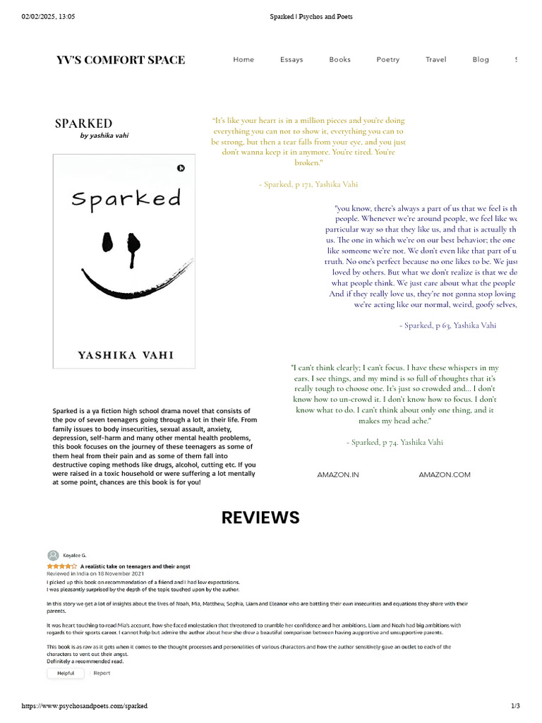 Sparked - Psychos and Poets | PDF | Psychology | Mental Health