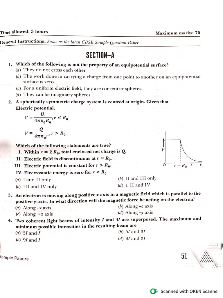 12th Sample Paper Phy | PDF
