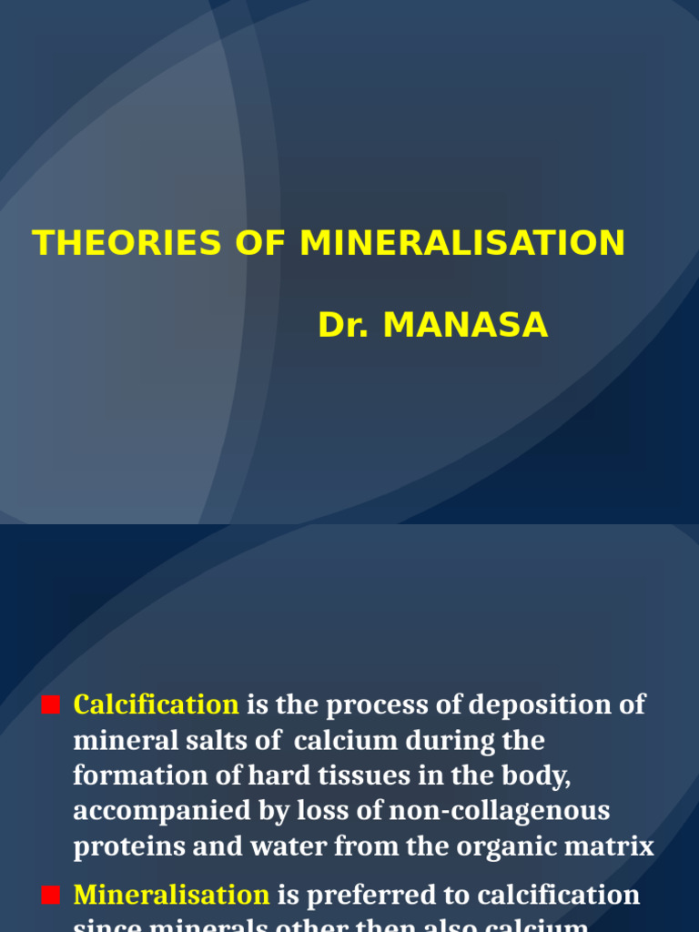 Theories of Mineralization Explained | PDF | Osteoblast | Cell Biology