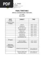 JC Written Exams Timetable 2025 | PDF | Qualifications