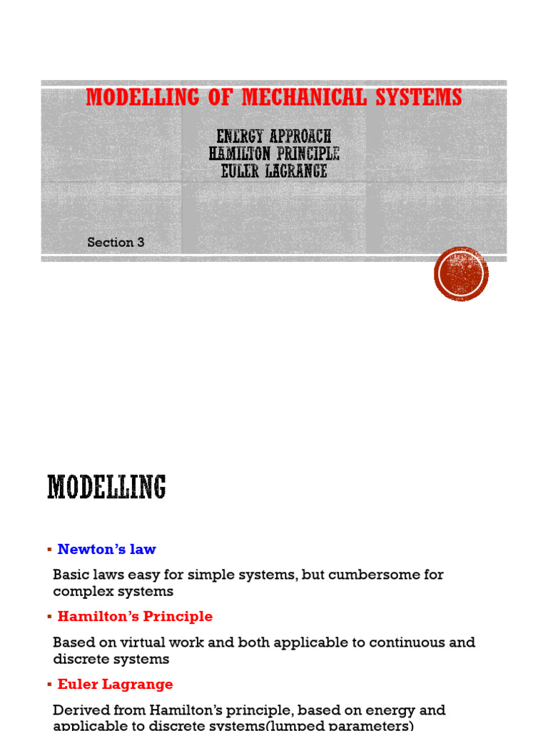 MotionControl Sec3 ModellingofMechSystems | PDF | Physics | Mechanics
