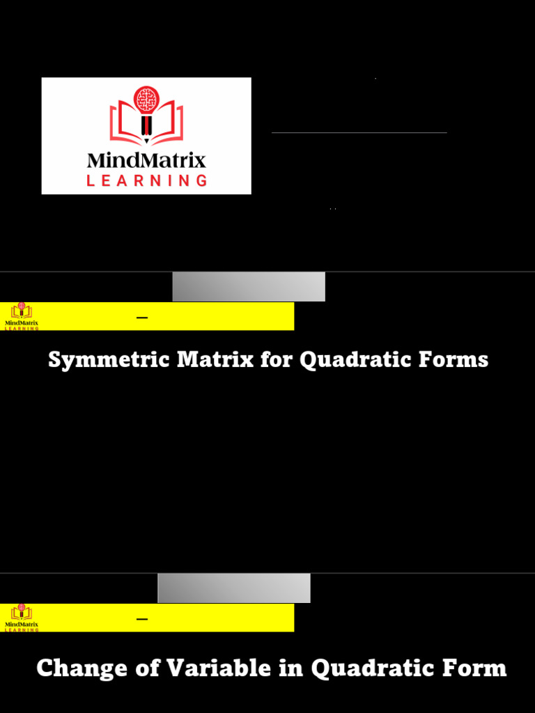 Quadratic Forms | PDF