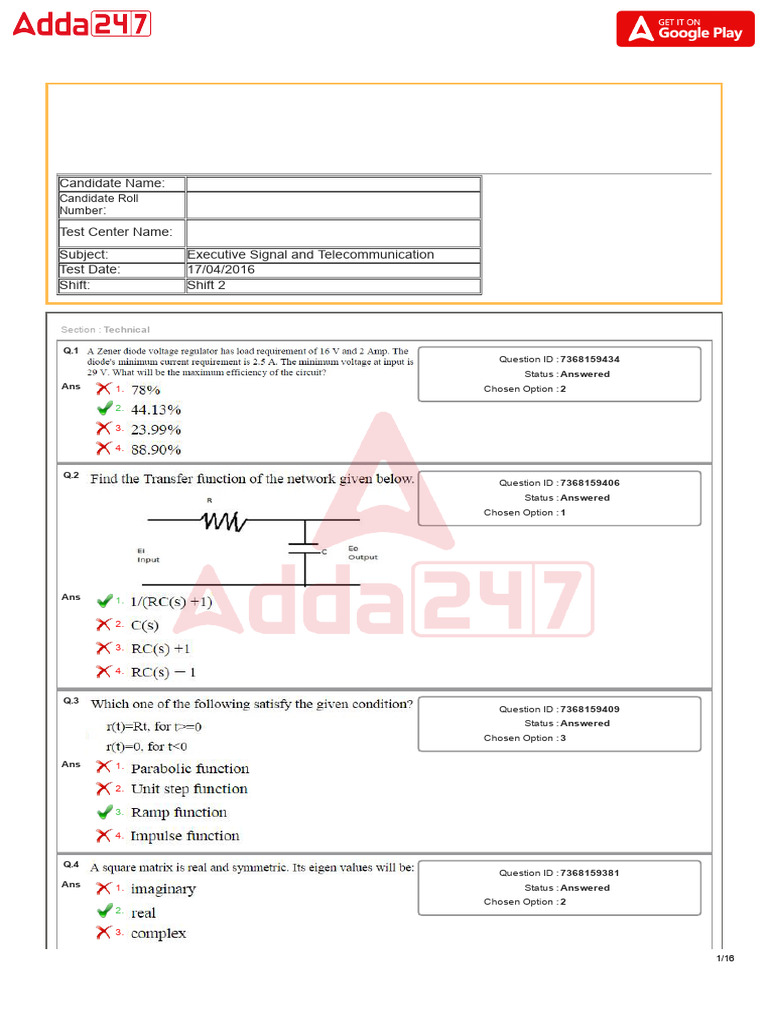 Dfccil Junior Executive S T 2016-@exam Stocks | PDF
