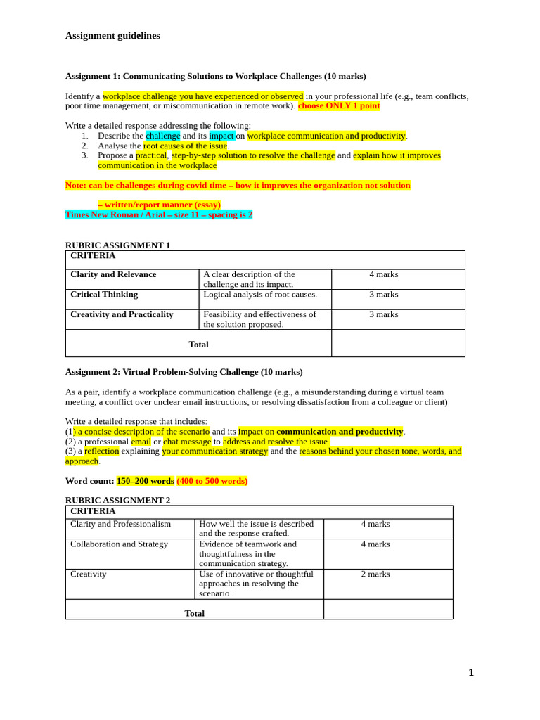 Assignment Guidelines and Rubric | PDF | Creativity | Cognitive Science
