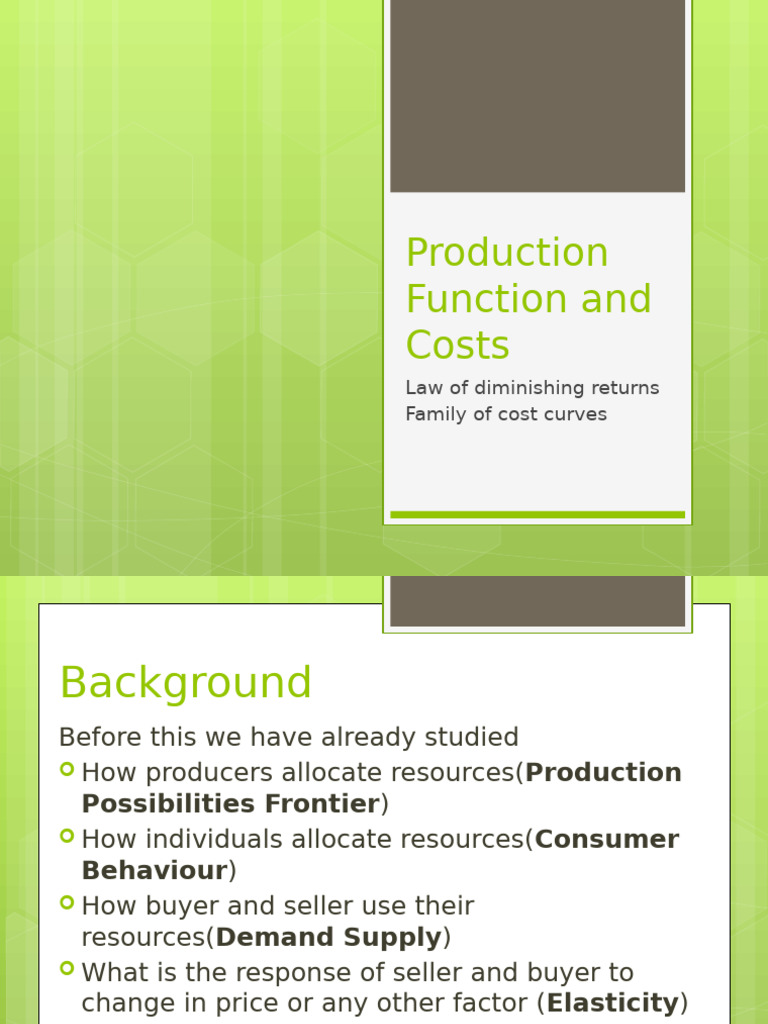 Chapter 6 - Production Function and Costs | PDF | Production Function | Labour Economics