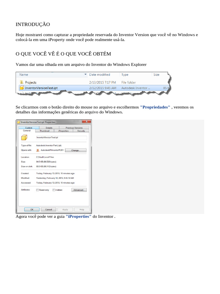 !!!_Capture a versão do Autodesk Inventor em uma iProperty com o iLogic ...