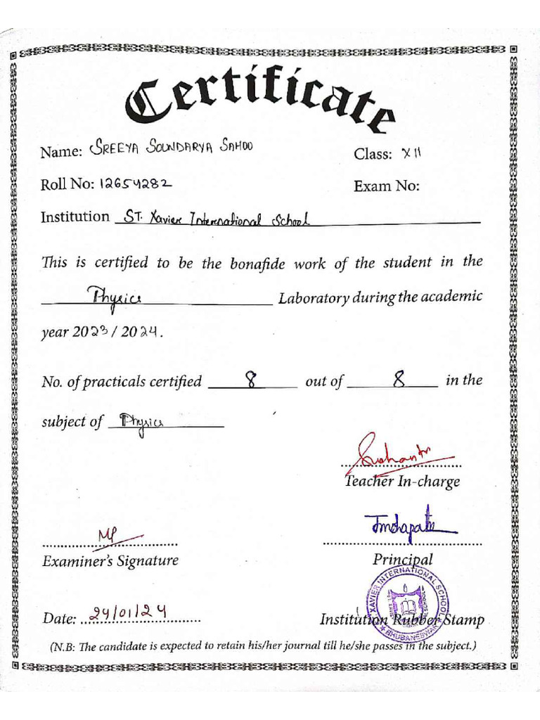 Physics Practical Pdf