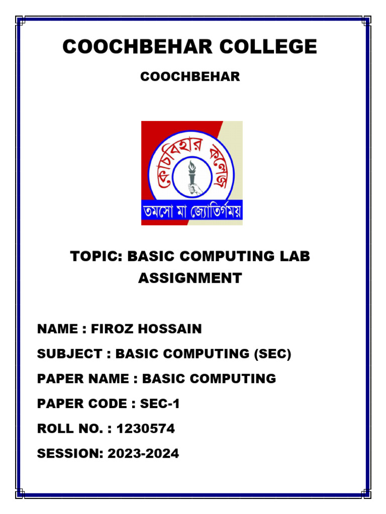 Basic Computing Pdf