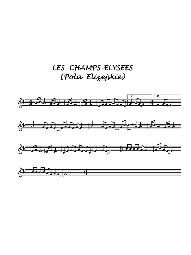 Les Champs Elysees | PDF