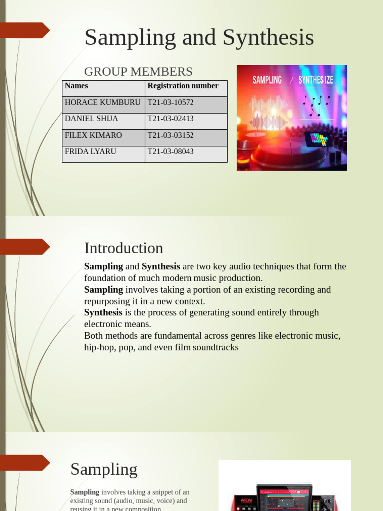 Sampling and Synthesis | PDF | Synthesizer | Musicology