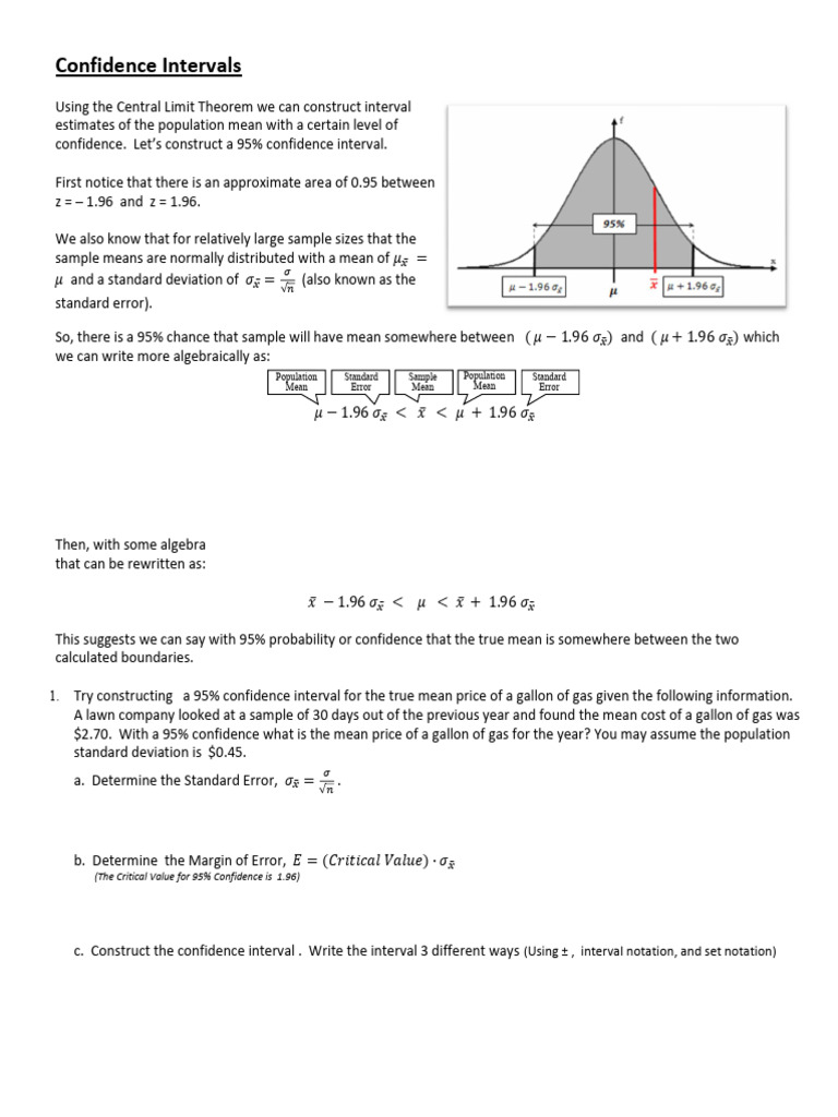 3.18 Confidence Intervals | PDF | Statistical Analysis | Teaching Mathematics