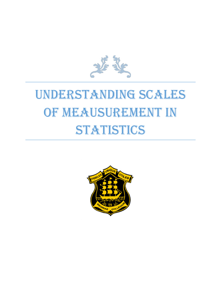 Understanding Scales of Meausurement in Statistics | PDF | Level Of ...