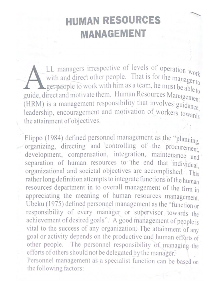 Bam 102. Human Resources | PDF