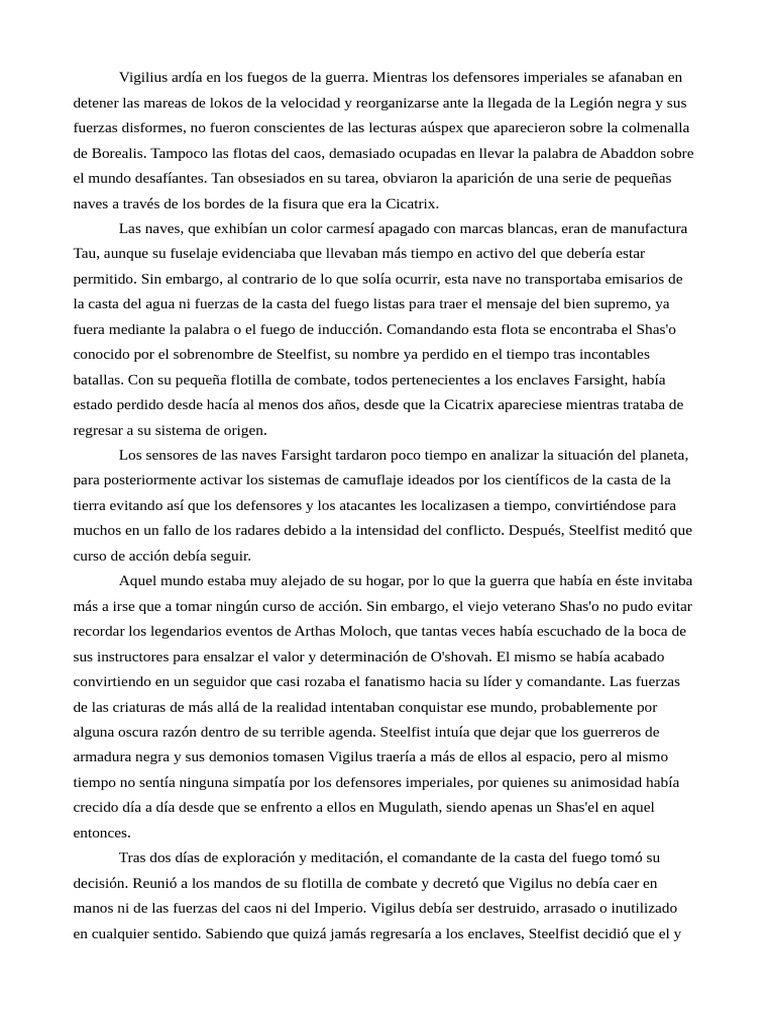 Trasfondo Vigilus | PDF