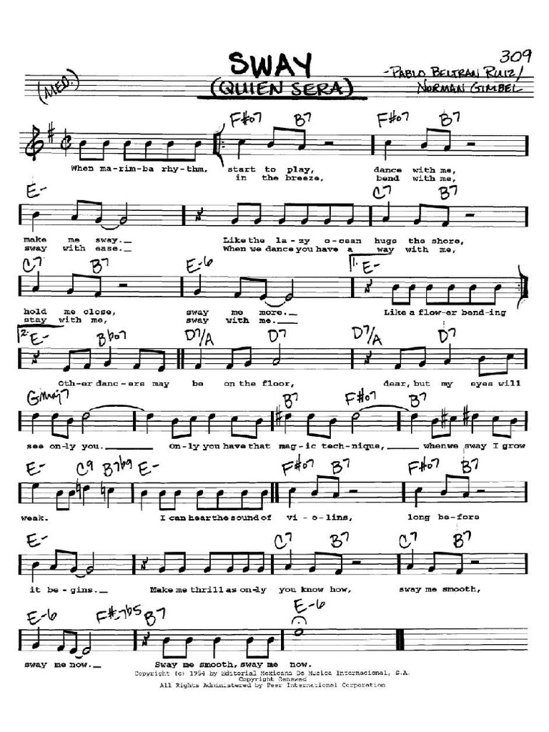 Sway Leadsheet | PDF
