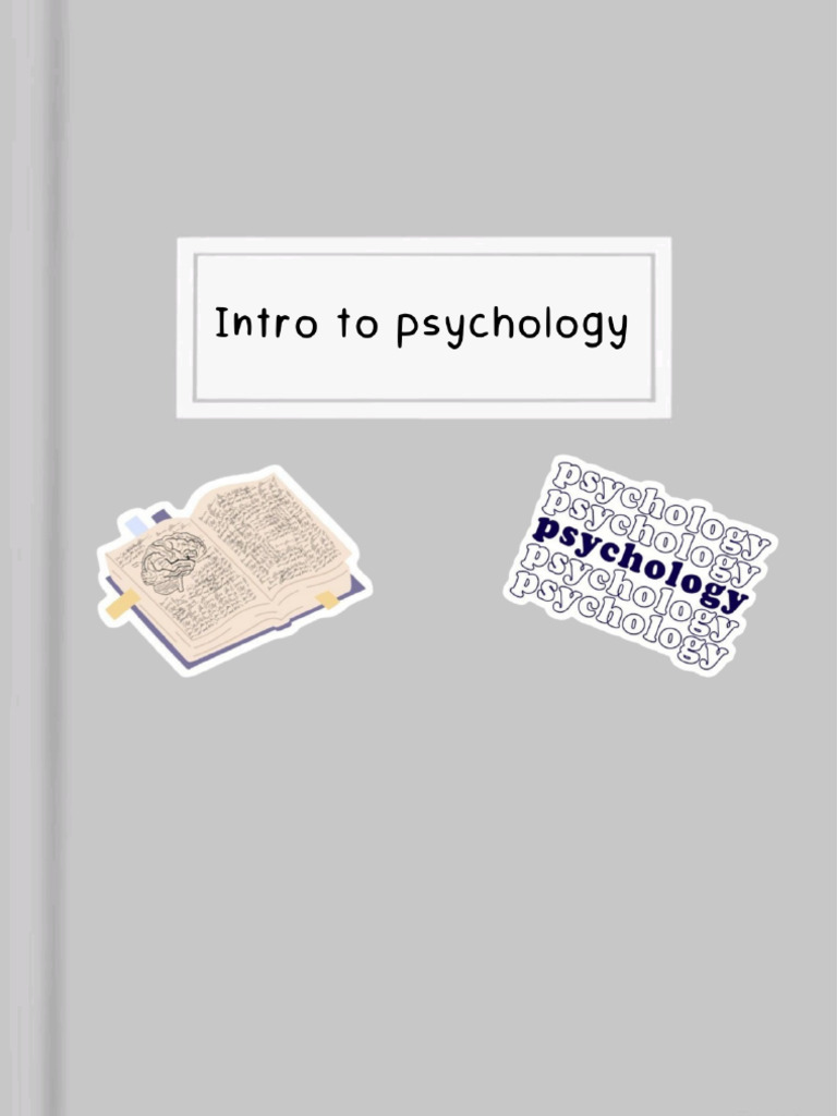 Intro To Psychology - Notes | PDF