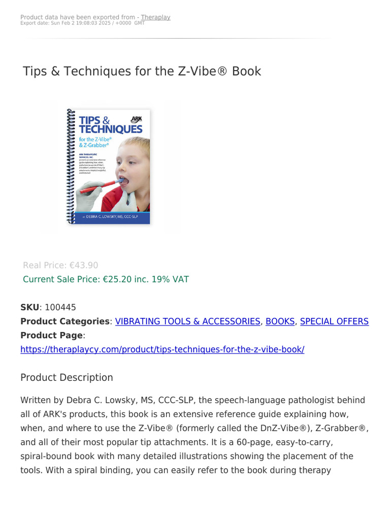 Tips & Techniques For The Z Vibe® Book | PDF