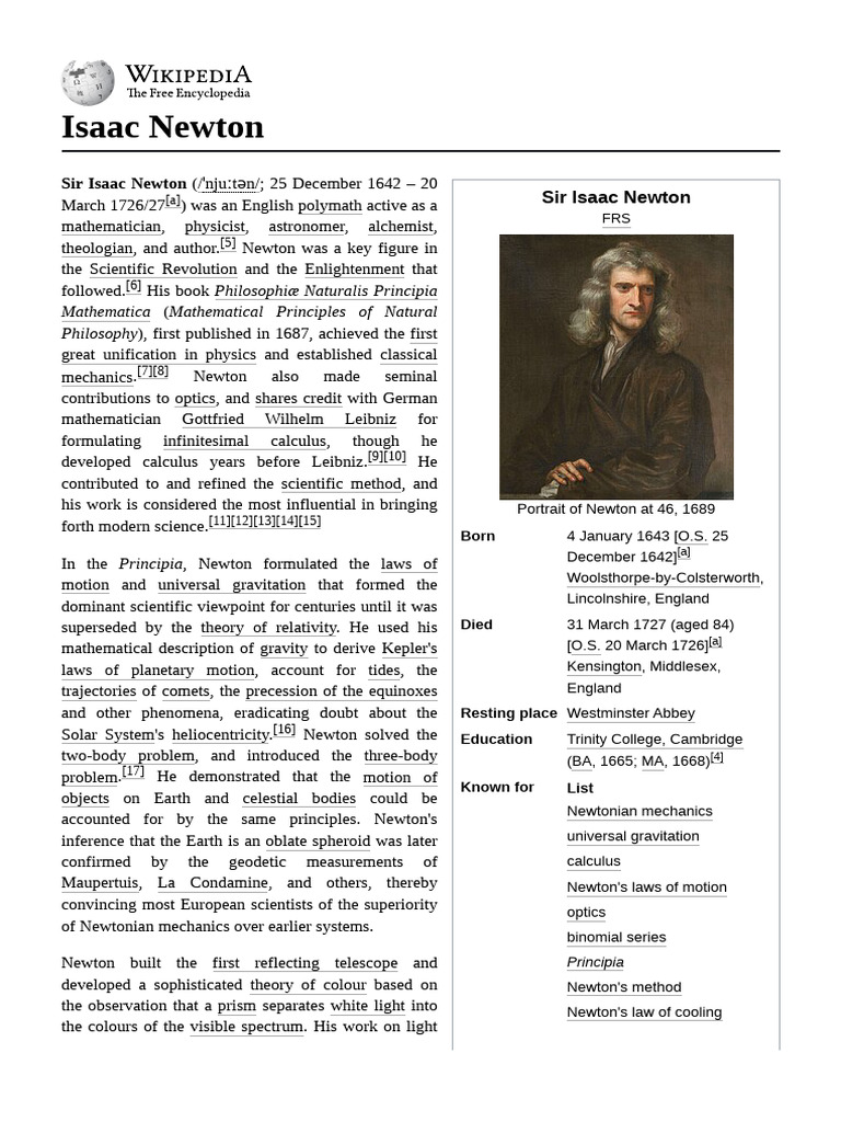 Isaac_Newton | PDF | Isaac Newton