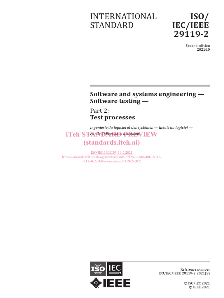 Iso Iec Ieee 29119 2 2021 | PDF | Iso/Iec Jtc 1 | Specification ...