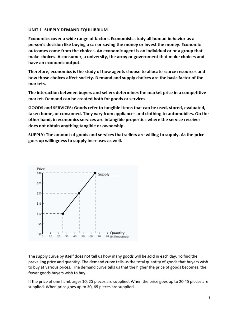 Microeconomics 1 | PDF | Demand | Goods