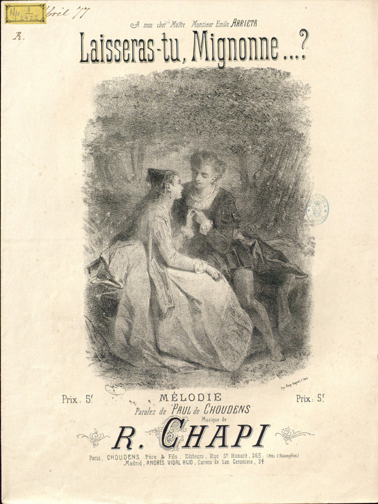 IMSLP509609-PMLP825910-Chapi_-_Laisseras-tu_Mignonne_-_vpf-BDH | PDF
