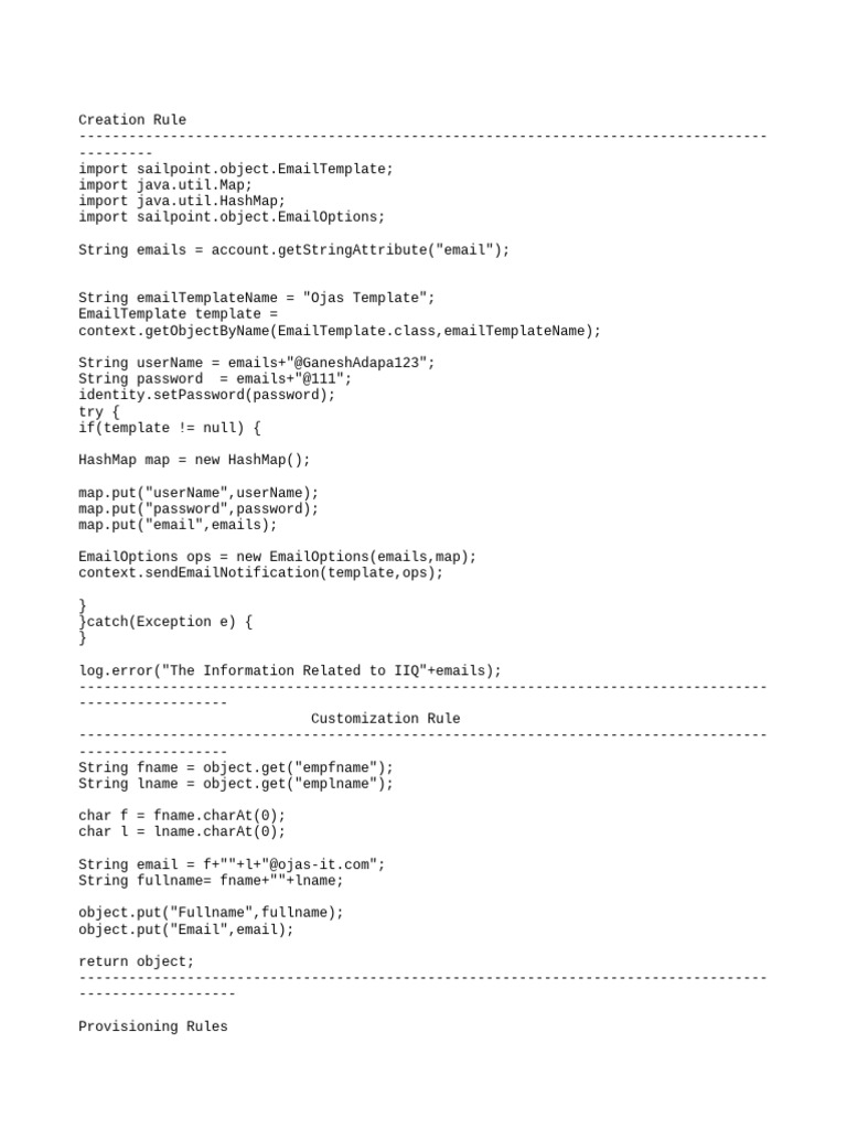 Rules Sail Point | PDF | Xml Schema | Scope (Computer Science)