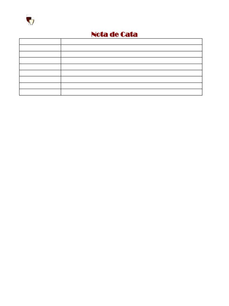 Nota de Cata | PDF