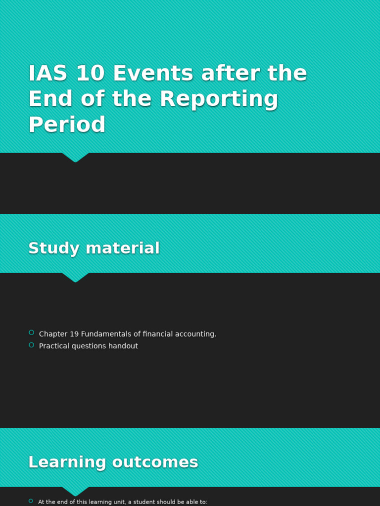 IAS 10: Events After Reporting Period | PDF | Investing | Financial ...