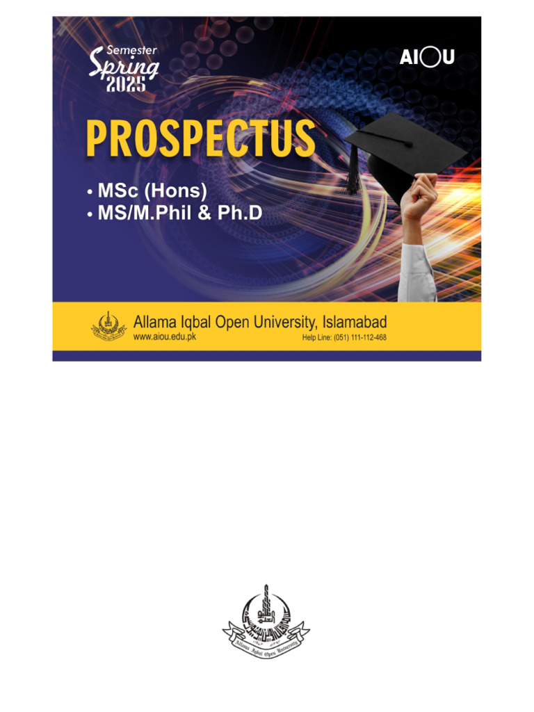 Prospectus PhD-MS-MPhil & MSC | PDF | Thesis | Doctor Of Philosophy
