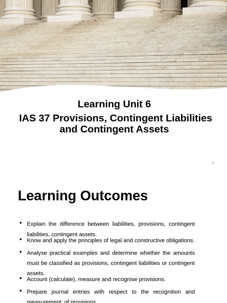 LU 6 IAS 37 Provisions(1) (1) | PDF | Liability (Financial Accounting ...