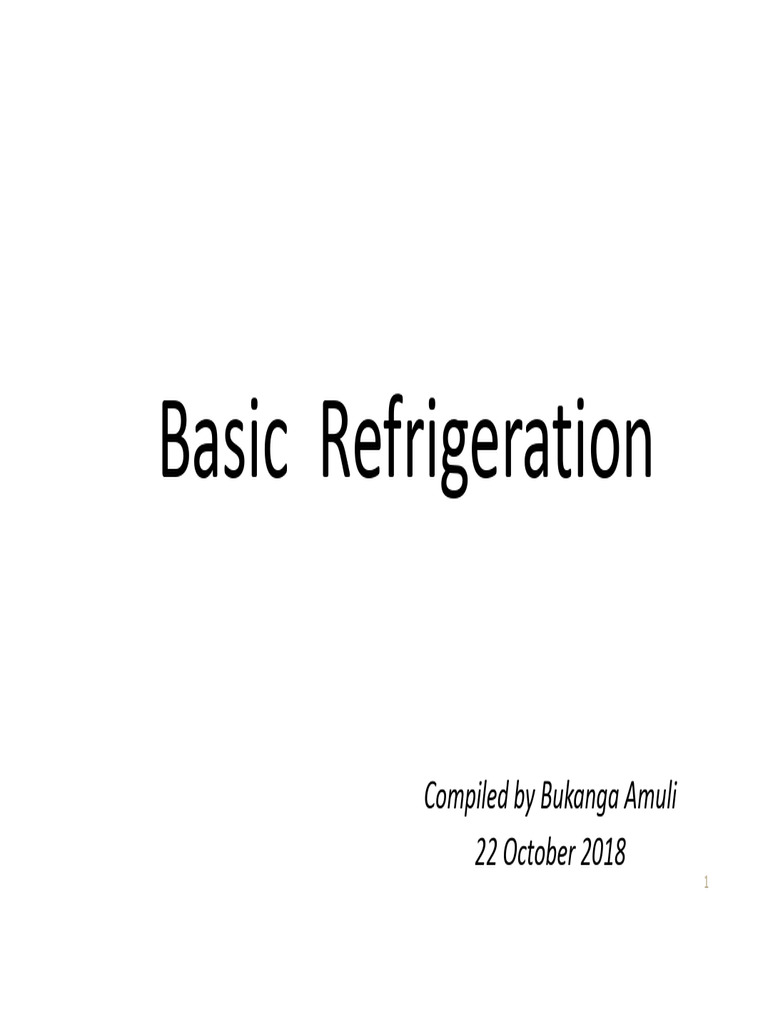 Ulink BASIC REFRIGERATION | PDF | Refrigeration | Heat