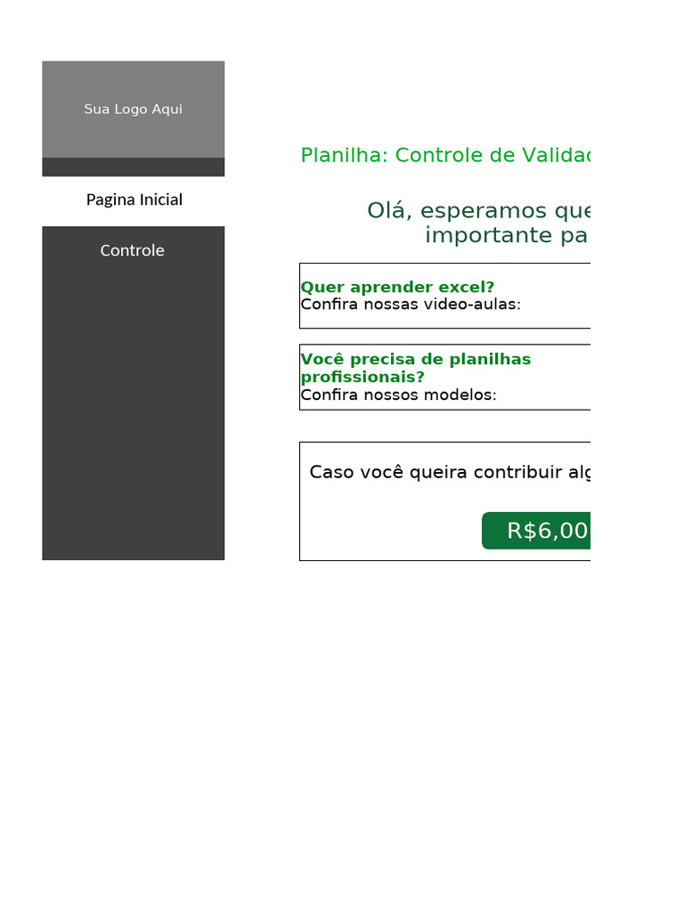 Planilha Controle de Validade | PDF