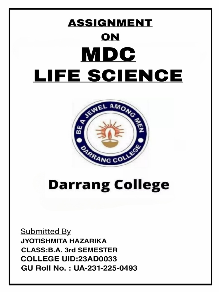 MDC Assignment Front Page | PDF